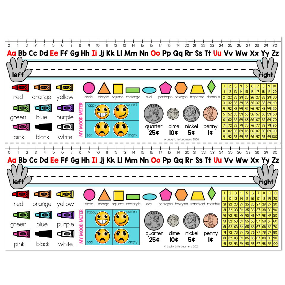 Classroom Setup – Desk Name Plates – Mood Meter Version 1 - Lucky ...