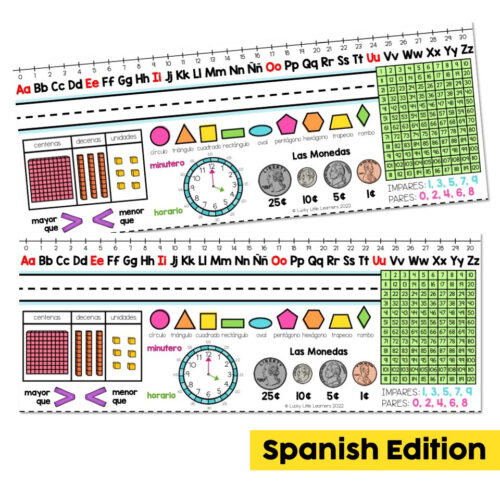 Classroom Setup – Visuals – Desk Plates – Spanish Edition - Lucky ...