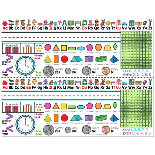 Classroom Setup – Visuals – Desk Plates – Version 2 with letter cues ...