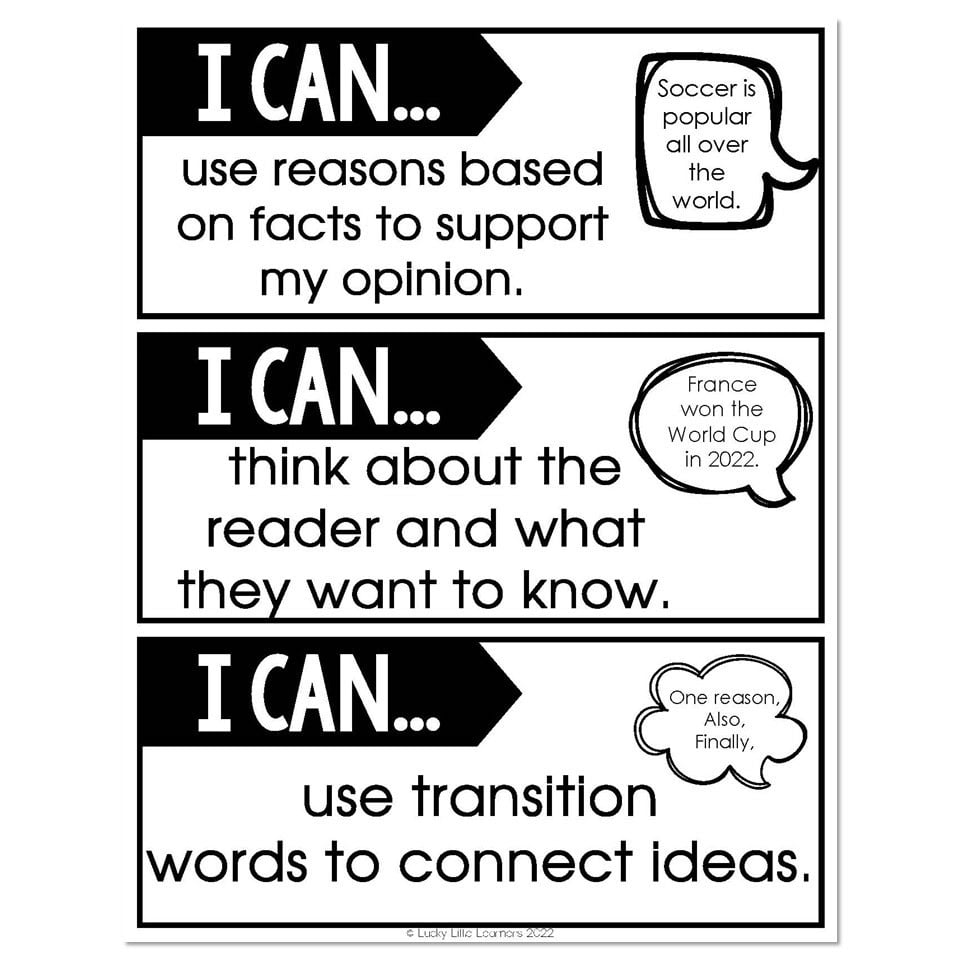 Classroom Setup - I Can Statements - Writing - Set 9 - Lucky Little ...
