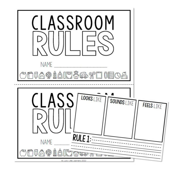 Classroom Setup - Visuals - Class Rules Booklet - Lucky Little Learners