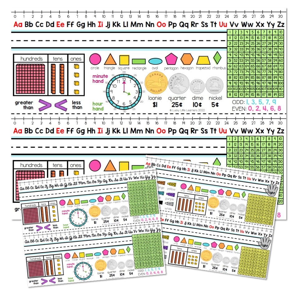 Classroom Setup - Visuals - Desk Plates - Canadian Coins - Lucky Little ...