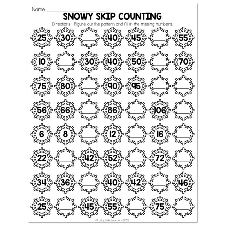 Classroom Transformation - Snow Globe - Snowy Skip Counting - Lucky ...