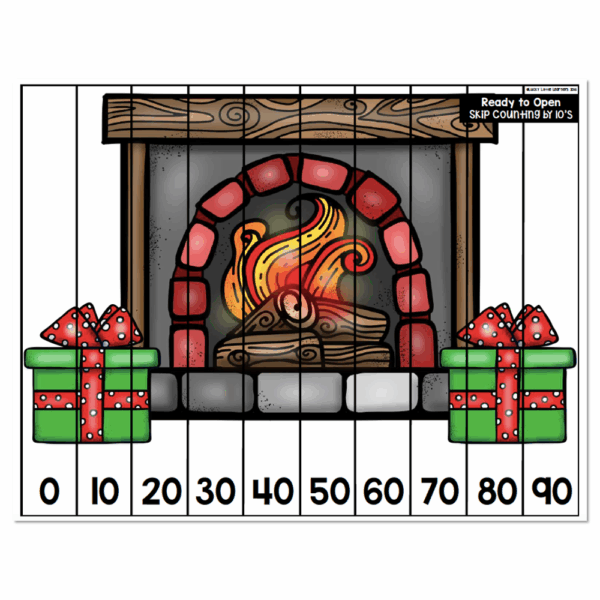 December Math Puzzle - Ready to Open - Skip Counting By 10's - Lucky ...