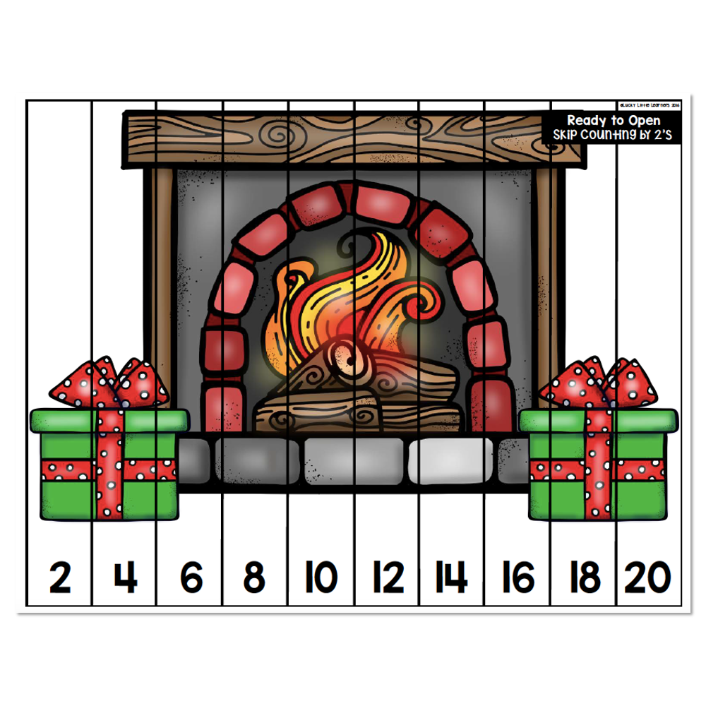 December Math Puzzle - Ready to Open - Skip Counting By 2's - Lucky ...