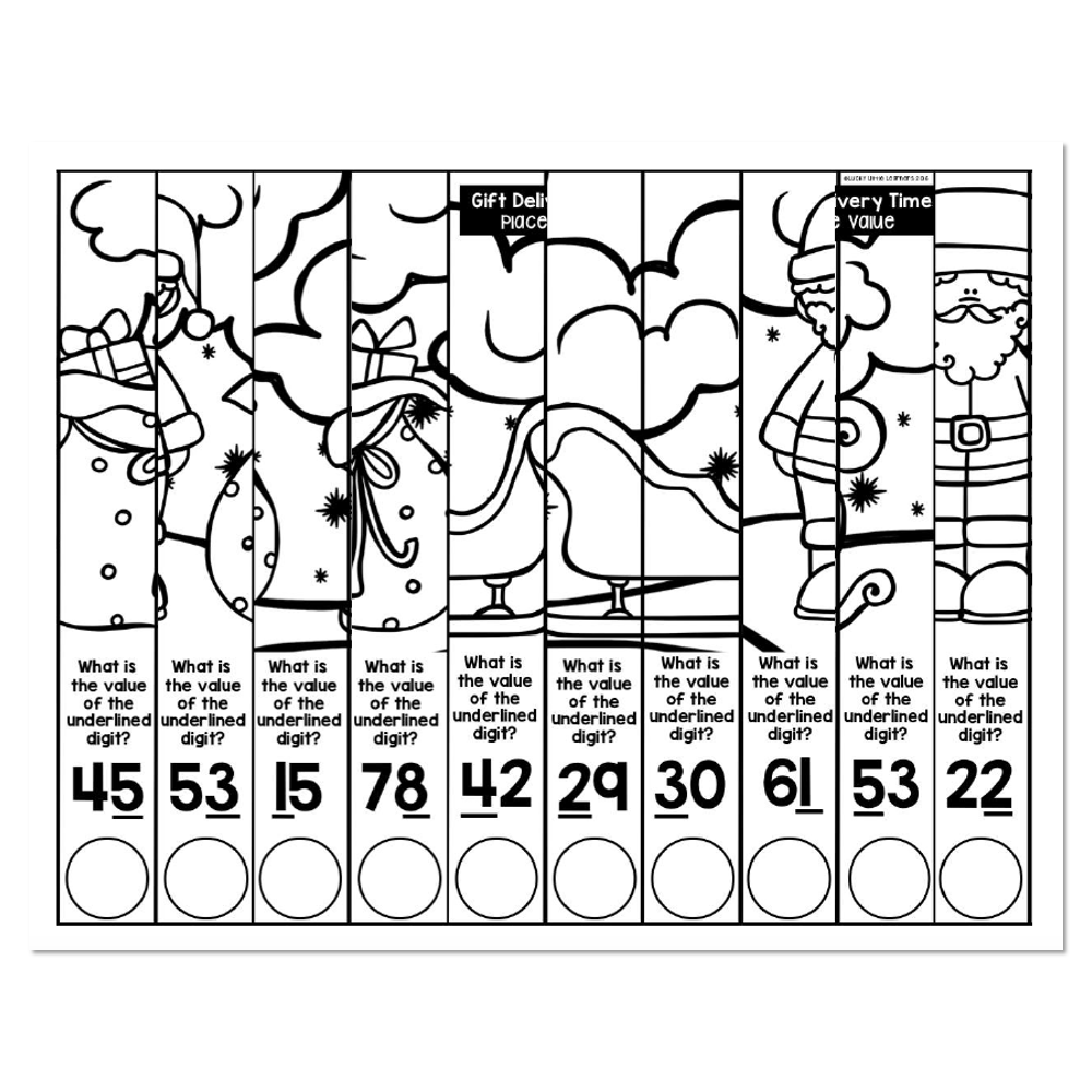 December Student Scrambled Math Puzzle - Gift Delivery Time - Place ...