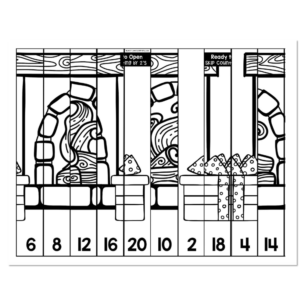 December Student Scrambled Math Puzzle - Ready to Open - Skip Counting ...