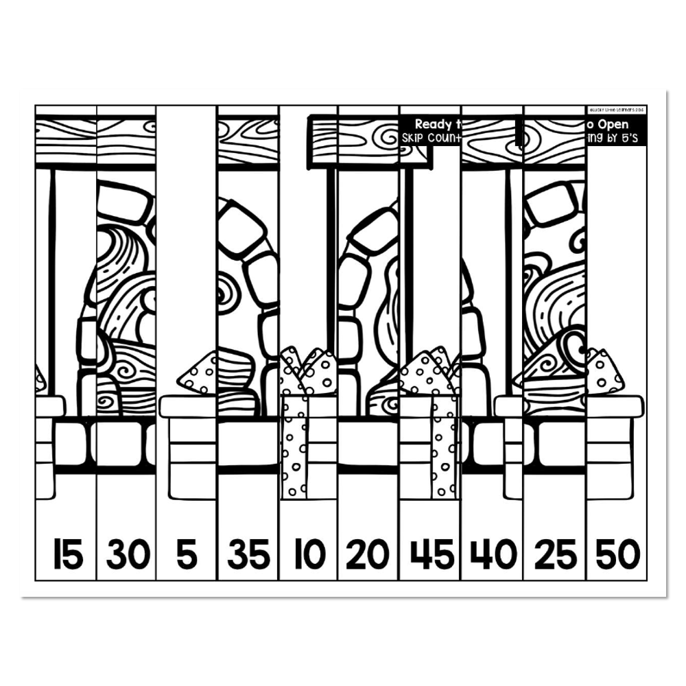 December Student Scrambled Math Puzzle - Ready to Open - Skip Counting ...