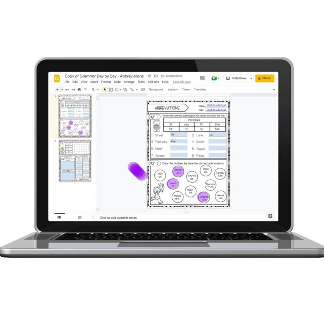 Digital - 2nd Grade Grammar Worksheets - Abbreviations - Lucky Little ...