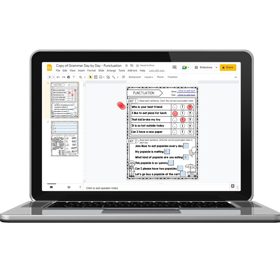 Digital - 2nd Grade Grammar Worksheets - Punctuation - Lucky Little ...