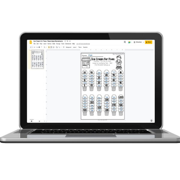 Digital 2nd Grade Math Worksheets - Place Value - Add it Up Popsicles ...