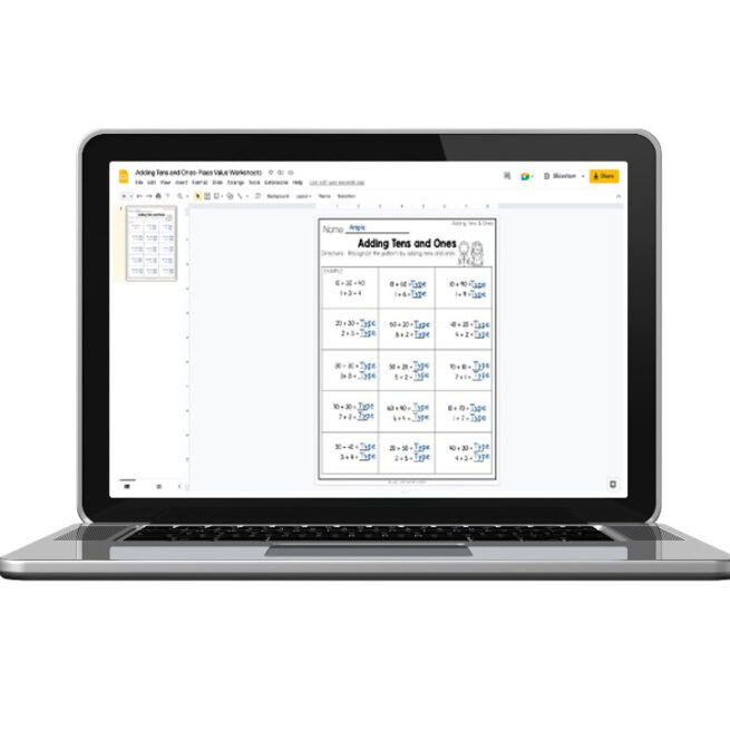 Digital 2nd Grade Math Worksheets - Place Value - Adding 1, 10, or 100 ...