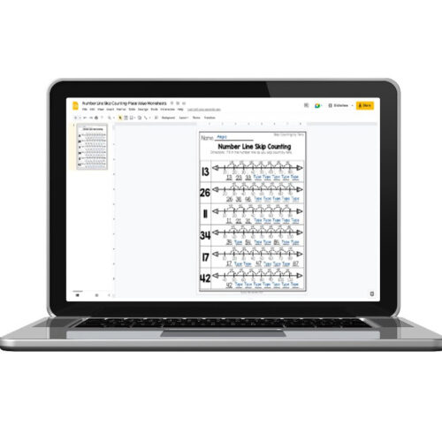 Digital 2nd Grade Math Worksheets - Place Value - Number Line Skip ...