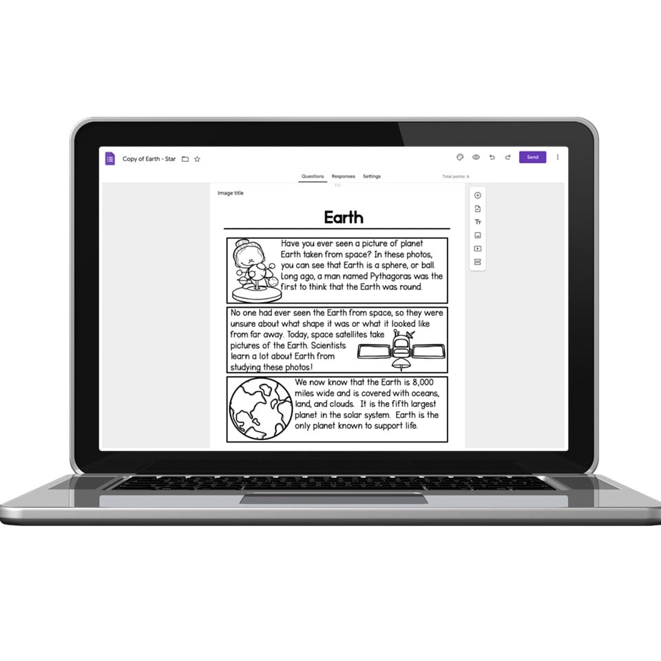 Digital 2nd Grade Reading Passages - Main Idea - Earth - Below - Lucky ...