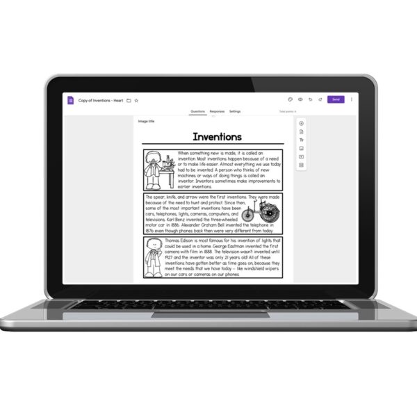 Digital 2nd Grade Reading Passages - Main Idea - Inventions - At ...
