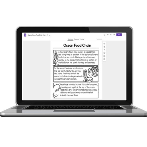Digital 2nd Grade Reading Passage - Sequencing and Steps - Ocean Food ...