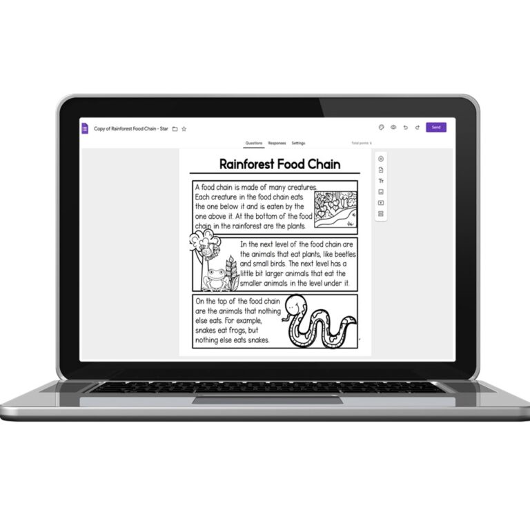 Digital 2nd Grade Reading Passage - Sequencing and Steps - Rainforest ...