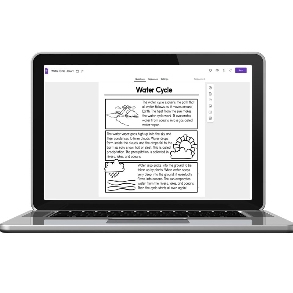 Digital 2nd Grade Reading Passage - Sequencing and Steps - Water Cycle ...