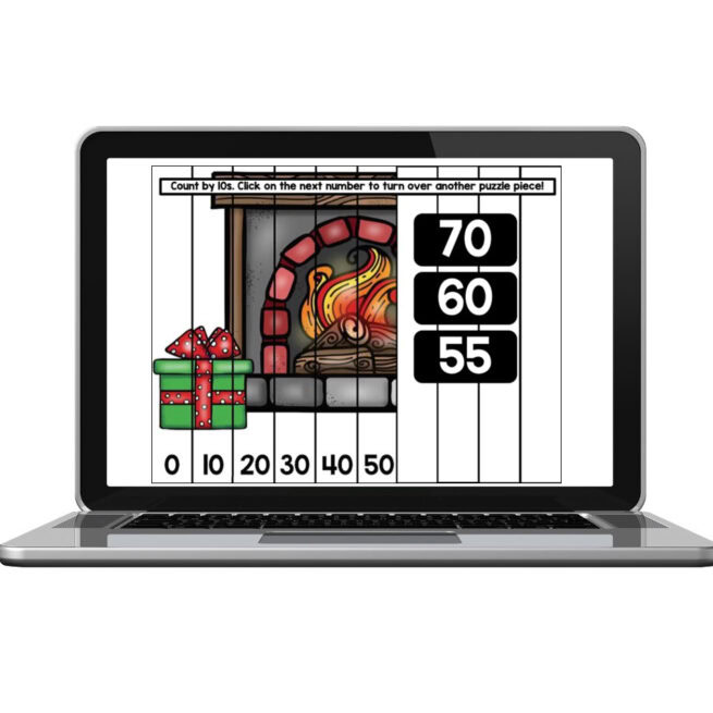 Digital December Math Puzzle – Skip Counting by 10s - Lucky Little Learners