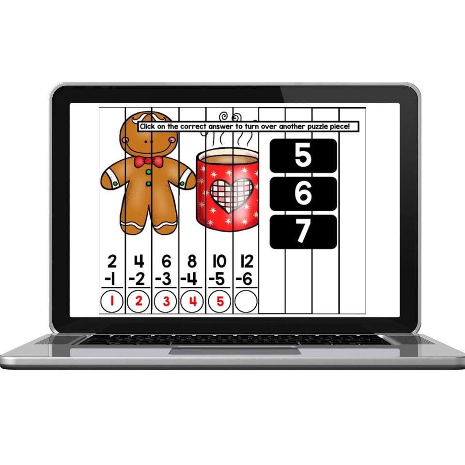 Digital December Math Puzzle – Using Doubles to Subtract - Lucky Little ...