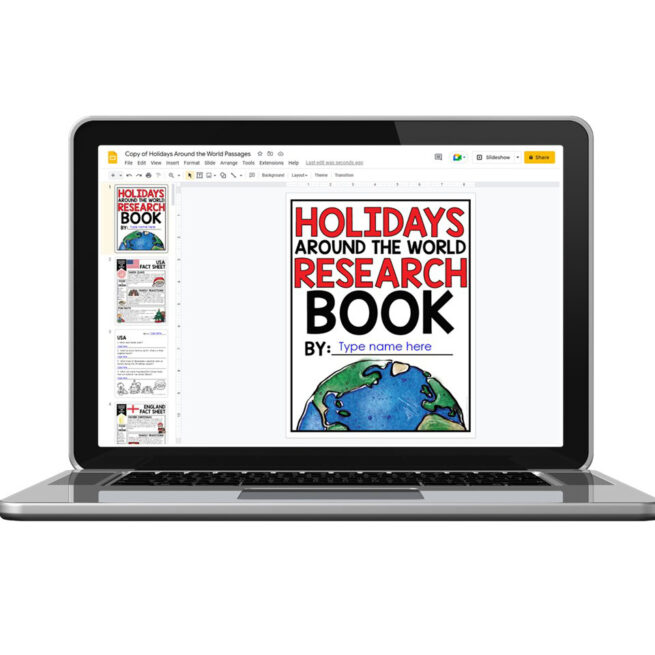 Digital Lapbooks - Holidays Around the World Research Book - Lucky ...