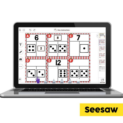 Digital Seesaw - 1st Grade September Math Center - Part Part Whole ...
