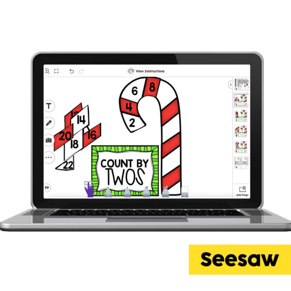 Digital Seesaw - 2nd Grade December Math Center - Skip Counting - Lucky ...