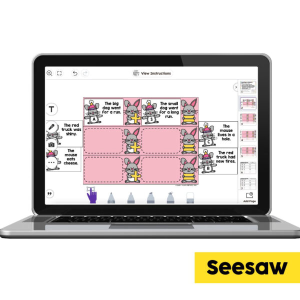 Digital Seesaw - 2nd Grade Grammar Center - Combine and Rearrange ...