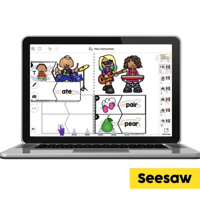 Digital Seesaw - 2nd Grade Grammar Center - Homophones - Lucky Little ...