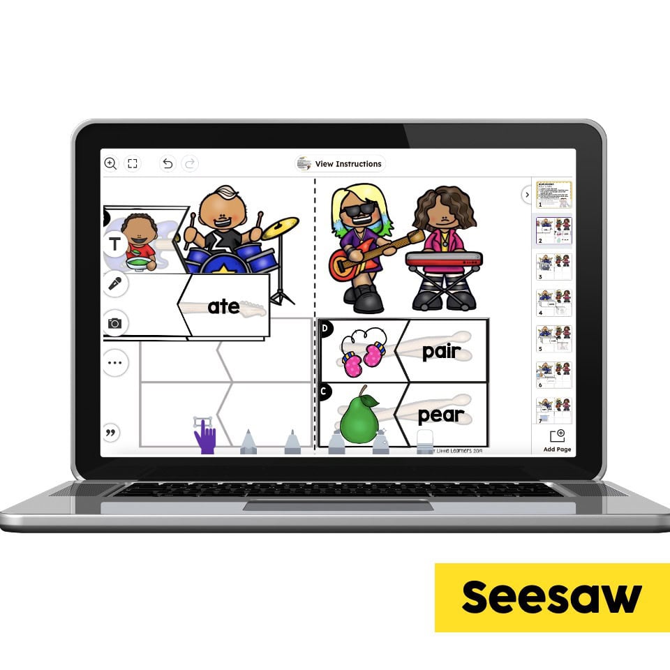 Digital Seesaw - 2nd Grade Grammar Center - Homophones - Lucky Little ...