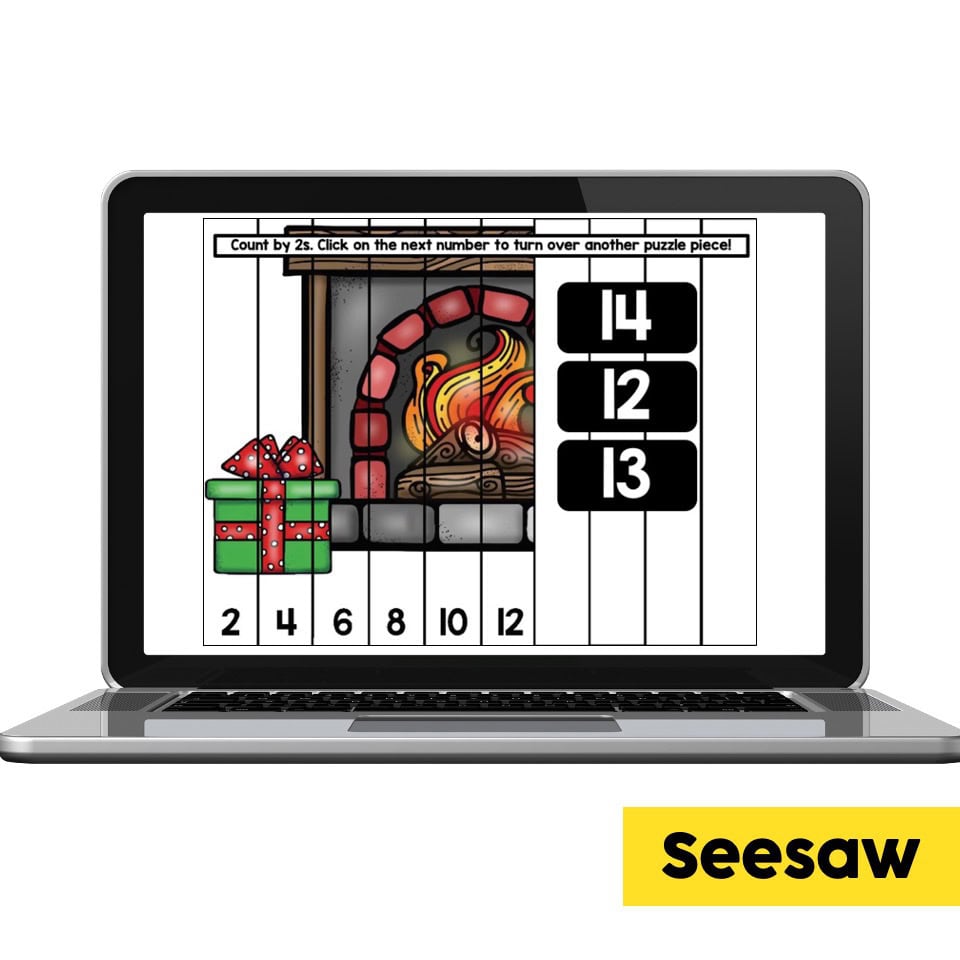 Digital Seesaw December Math Puzzle – Skip Counting by 2s - Lucky ...