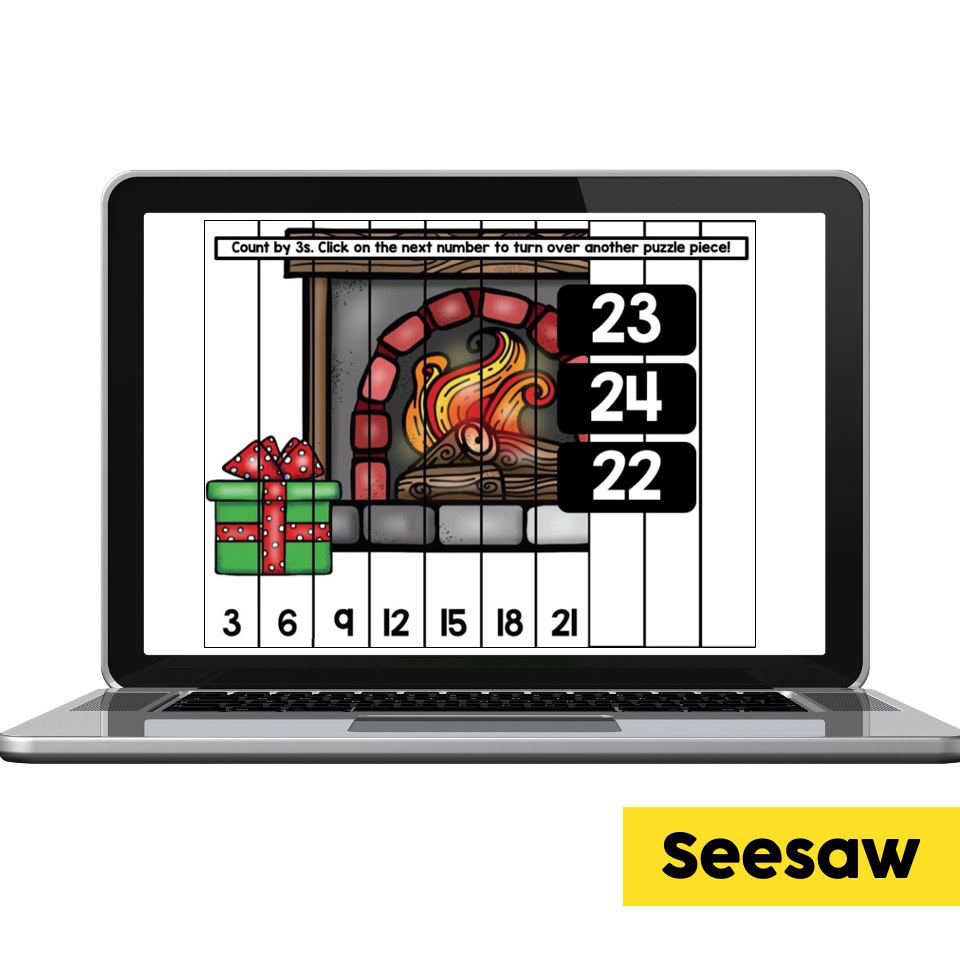 Digital Seesaw December Math Puzzle – Skip Counting by 3s - Lucky ...