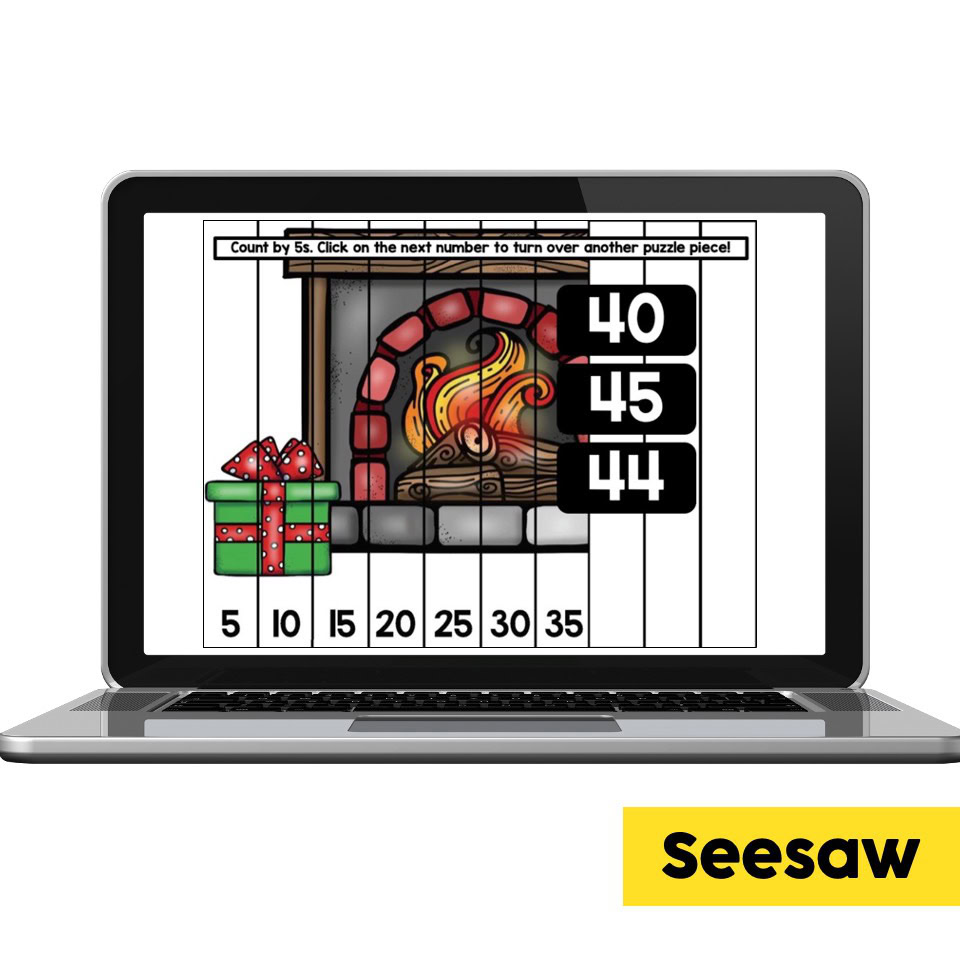Digital Seesaw December Math Puzzle – Skip Counting by 5s - Lucky ...