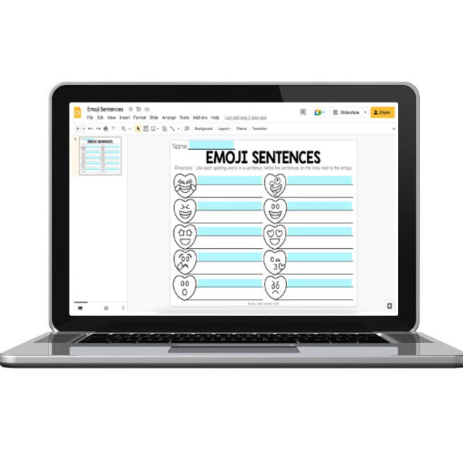 Digital Spelling Activities - Holiday and Seasonal - Emoji Sentences ...