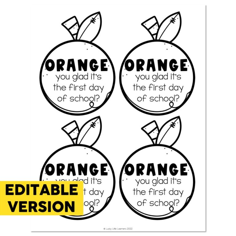 Editable - Classroom Setup - Gift Tags - Beginning of Year Student ...