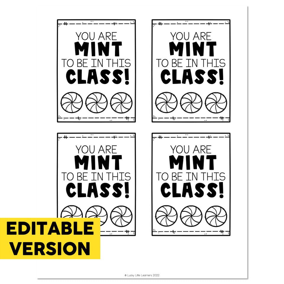 Editable - Classroom Setup - Gift Tags - Beginning of Year Student ...