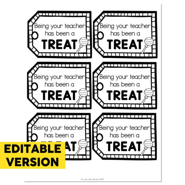 Editable - Classroom Setup - Gift Tags - End of Year Student Gifts ...