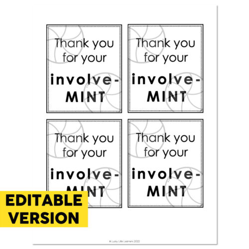 Editable - Classroom Setup - Gift Tags - Parent Gifts - Thank you for ...