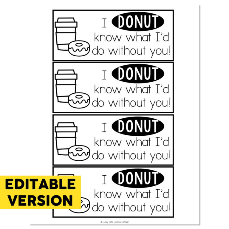 Editable - Classroom Setup - Gift Tags - Teammate Gift Tags - I DONUT ...