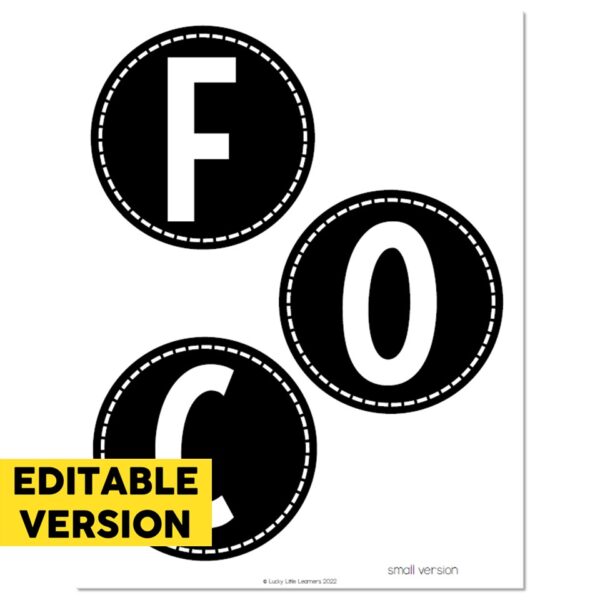 Editable - Classroom Setup - I Can Statements - Focus Wall Header ...