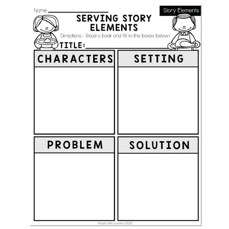 Fall - Early Finishers 2nd Grade - ELA - Story Elements - Serving Story ...