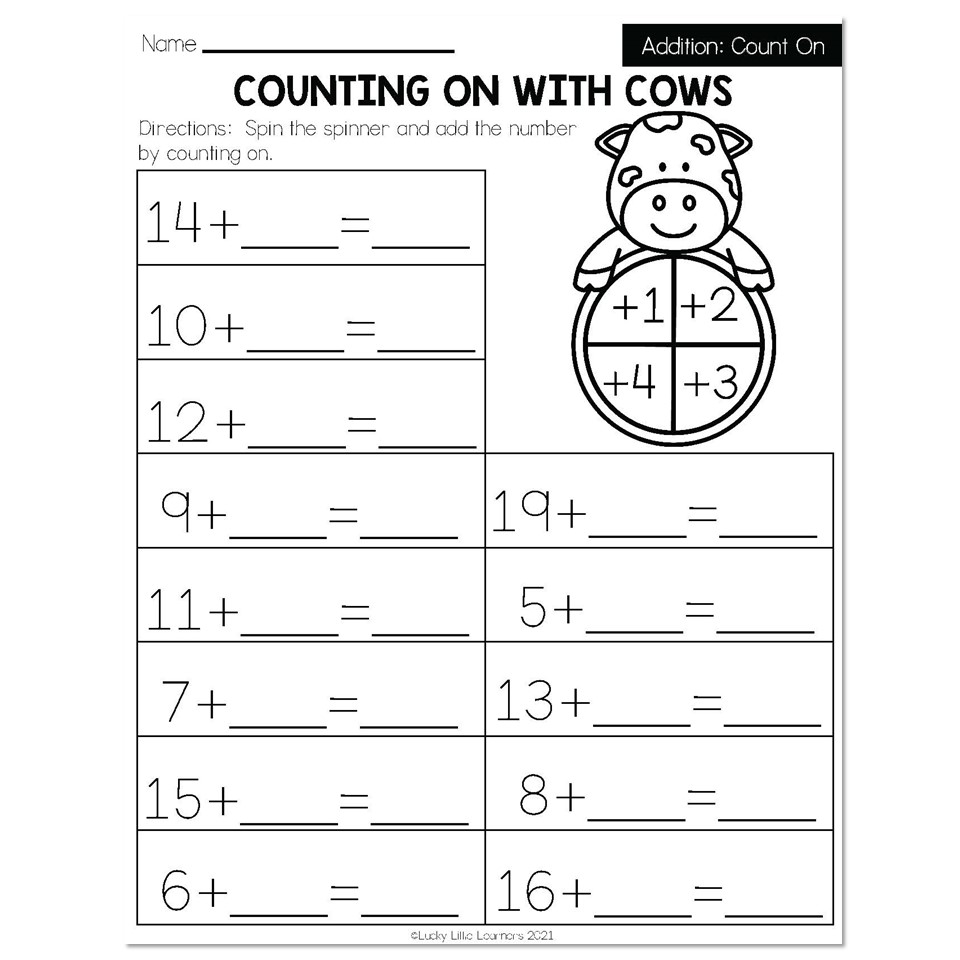 Fall - Early Finishers 2nd Grade - Math - Addition Count On - Counting ...