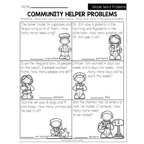 Fall - Early Finishers 2nd Grade - Math - Simple Word Problems ...