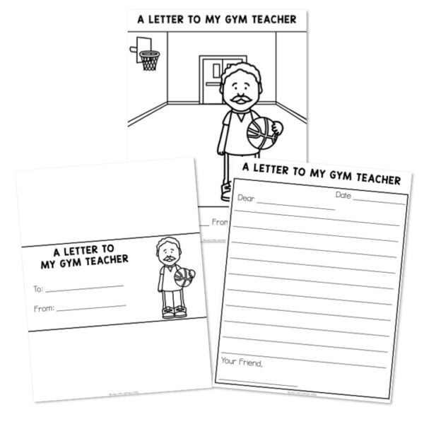 Friendly Letter or Thank You Letter - Gym Teacher - Lucky Little Learners