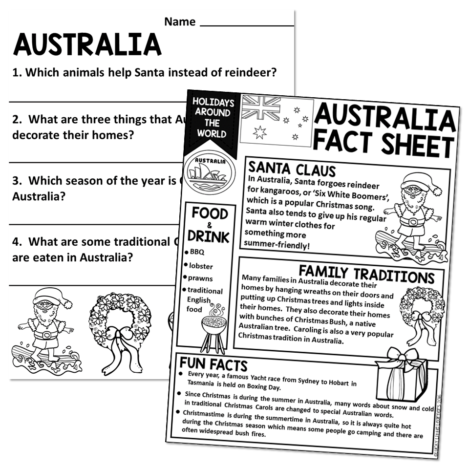 Holidays Around the World - Australia Reading Passage - Lucky Little ...