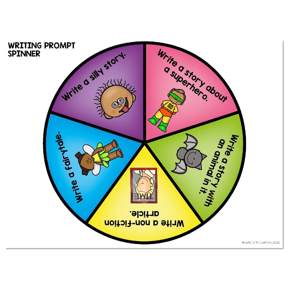 Lucky Little Toolkit - Literacy - ELA Spinners - Writing Prompt Spinner ...