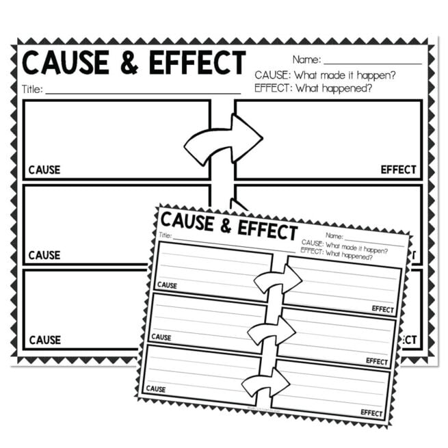 Lucky Little Toolkit - Literacy - Reading Graphic Organizers - Cause ...