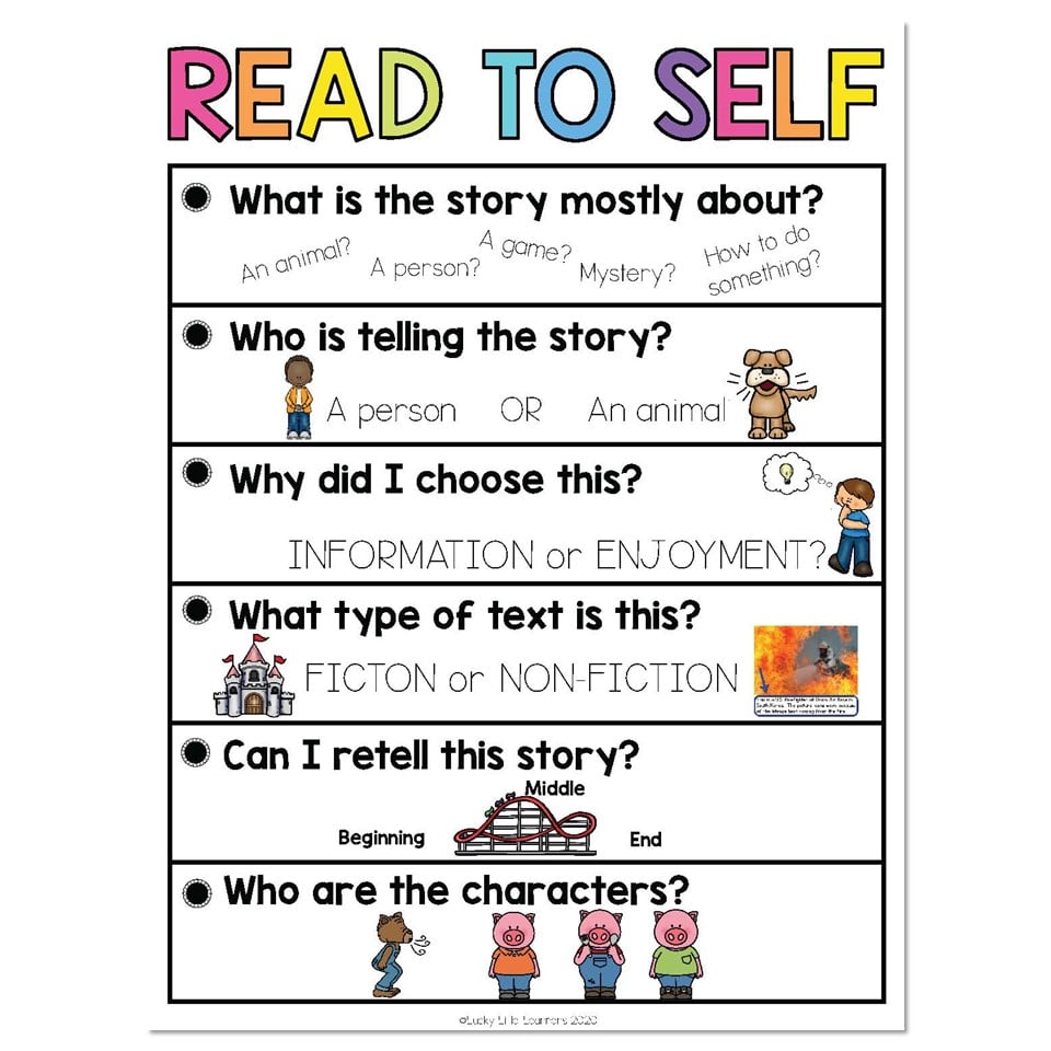 Lucky Little Toolkit - Literacy - Reading Questions - Read to Self ...