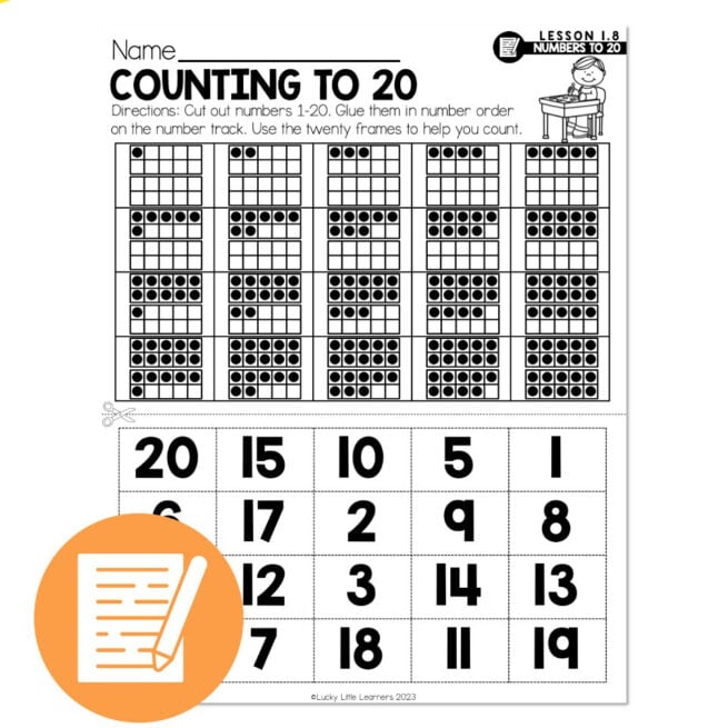 Lucky to Learn Math - 1st Grade - Lesson 1.8 - Numbers to 20 ...