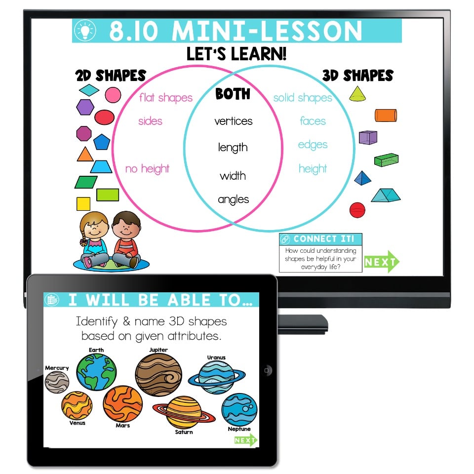 Lucky to Learn Math - 3D Shapes - Lesson 8.10 - Teaching Slides - Lucky ...